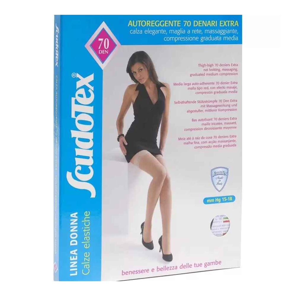 Ciorapi de compresie medie anti varice Scudotex model până la coapsă ...